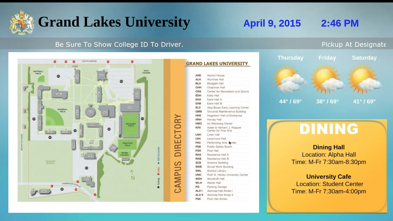 Sprite Media College Digital Signage | Sprite Media