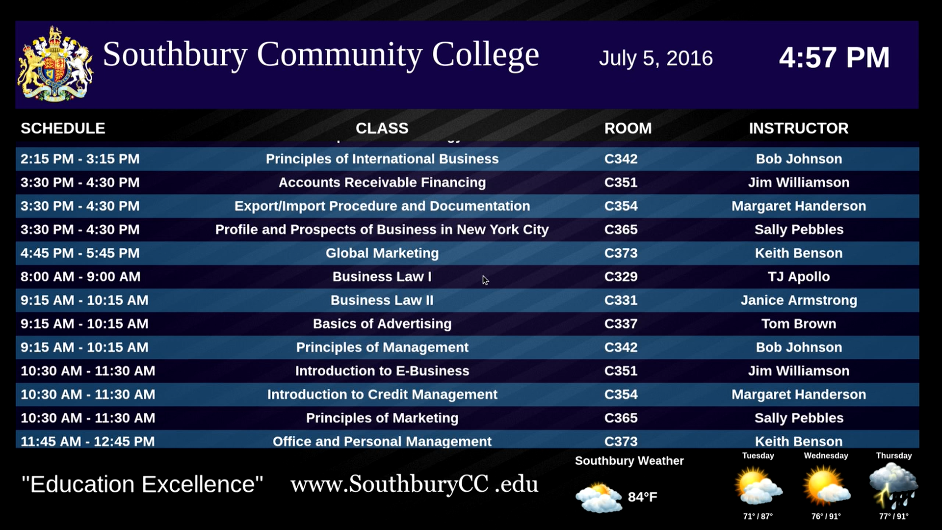 Sprite Media College Digital Signage | Sprite Media